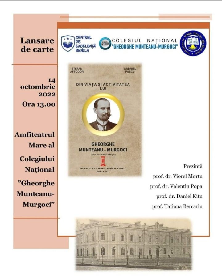 Lansare de carte: Ștefan Aftodor, Gabriel Pascu „DIN VIAȚA ȘI ACTIVITATEA LUI GHEORGHE MUNTEANU ...