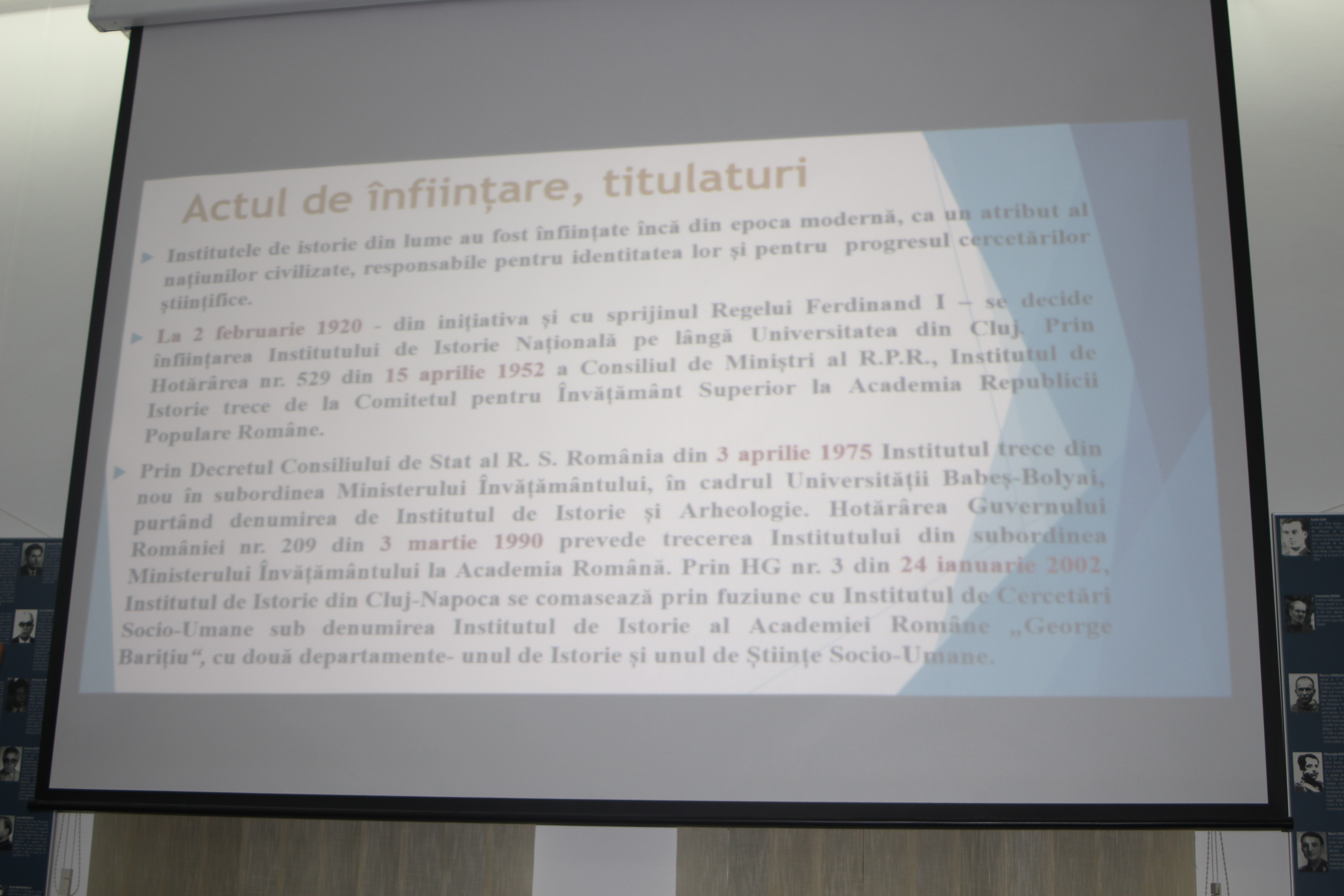 Proiect de solidaritate și promovare: INSTITUTUL DE ISTORIE „GEORGE BARIȚIU” LA CENTENAR (1920 ...