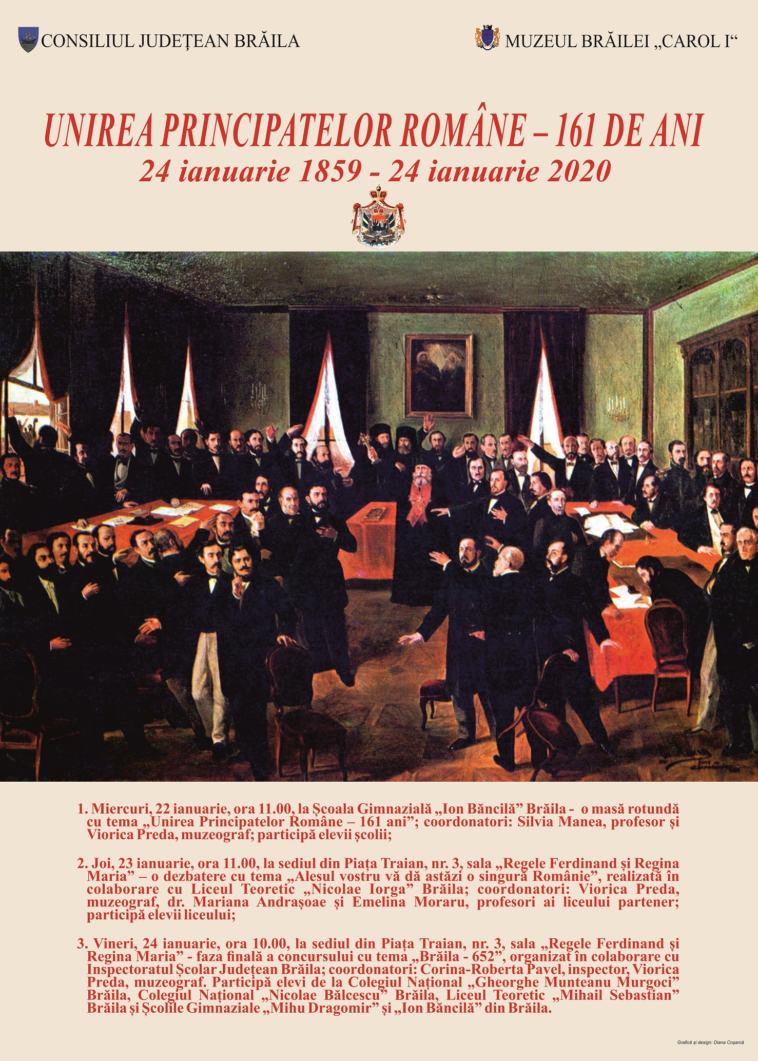 Activități dedicate Unirii Principatelor Române, din 24 ianuarie 1859. Faza finală a Concursului ...