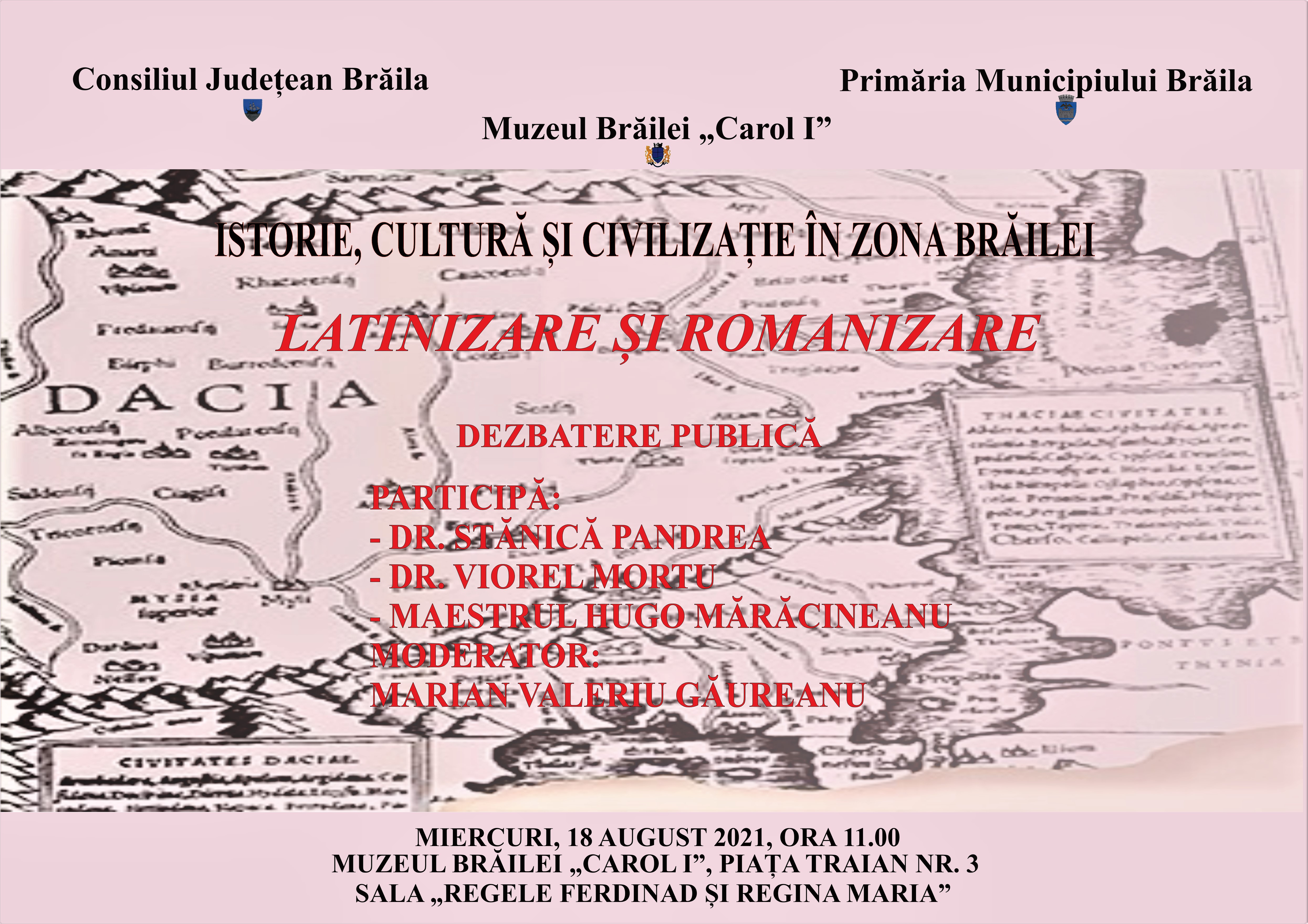 Dezbatere publică (ediția a II-a) cu tema „LATINIZARE ȘI ROMANIZARE ...